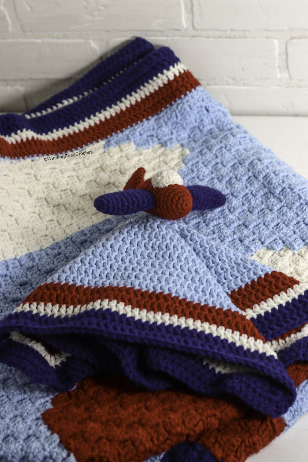 Crochet Airplane Blanket Corner to Corner Graph and Border - Winding ...