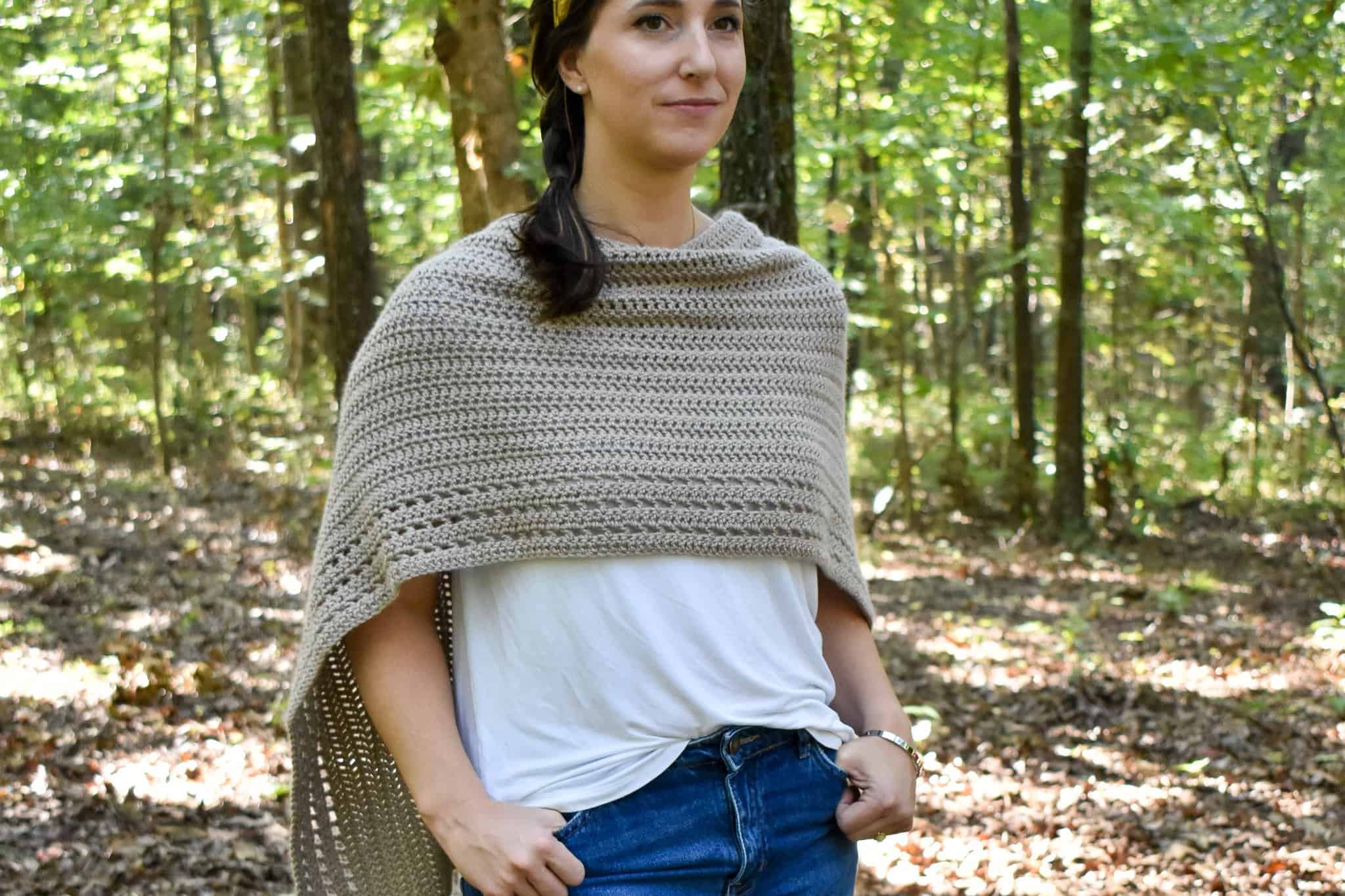 Beginner Friendly Modern Crochet Poncho - Winding Road Crochet