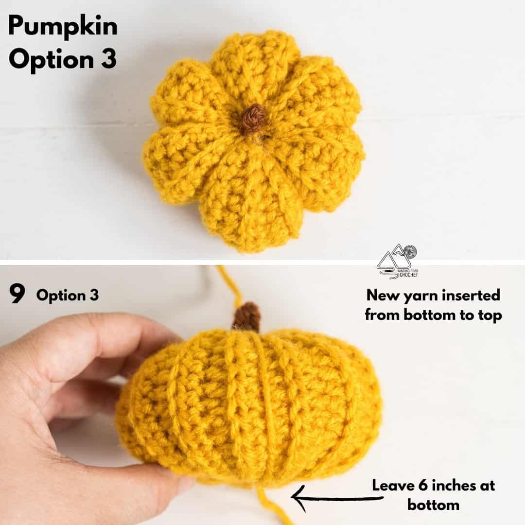 Crochet Gourd and Small Pumpkin Free Pattern - Winding Road Crochet