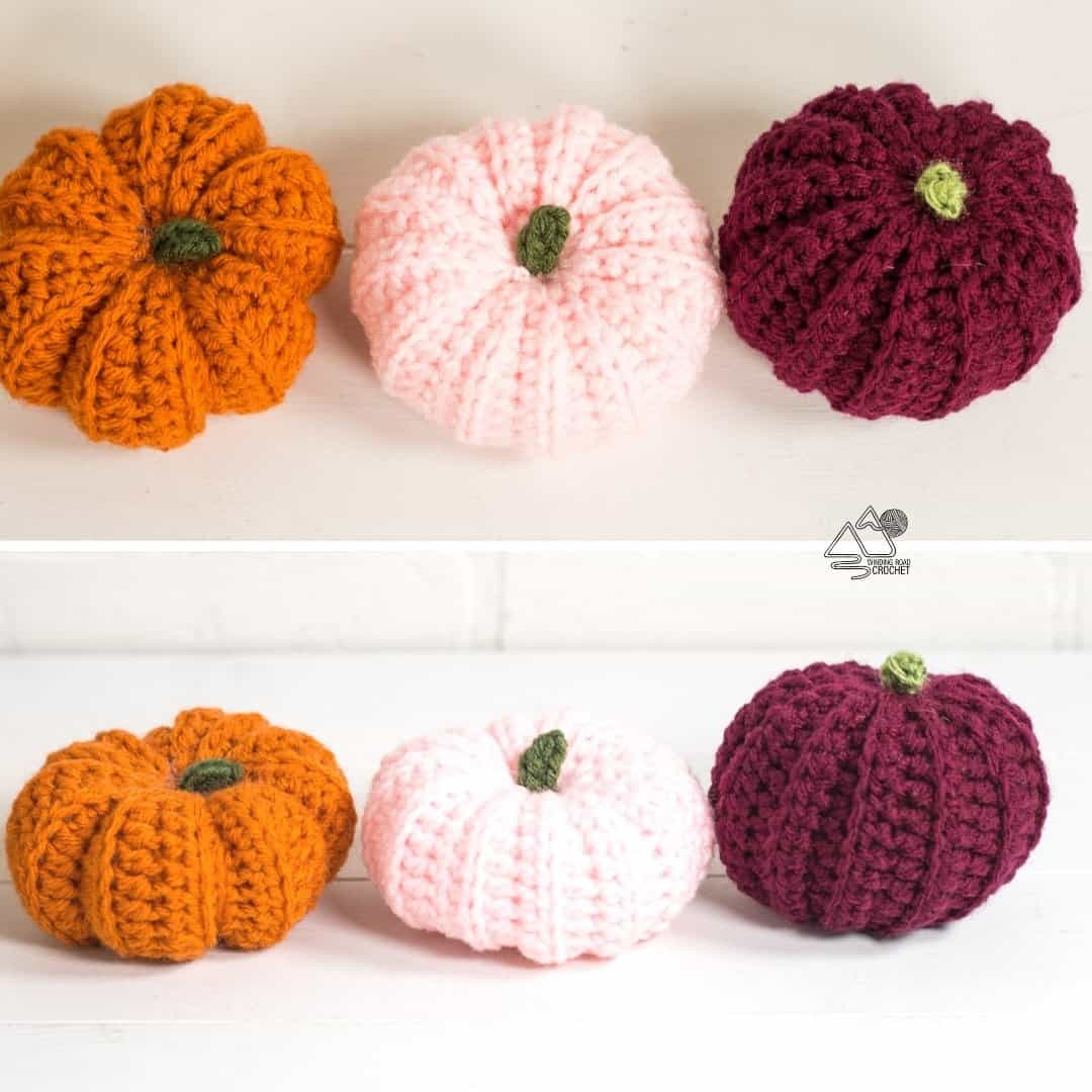 Crochet Gourd and Small Pumpkin Free Pattern - Winding Road Crochet