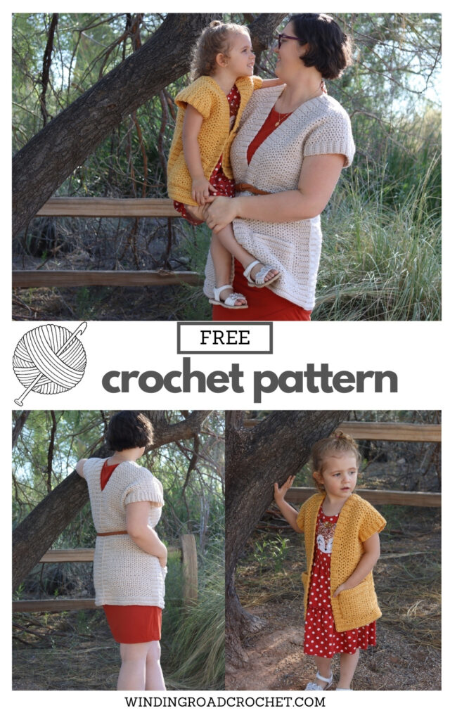 Crochet Short Sleeve Cardigan Free Pattern and Video - Winding Road Crochet