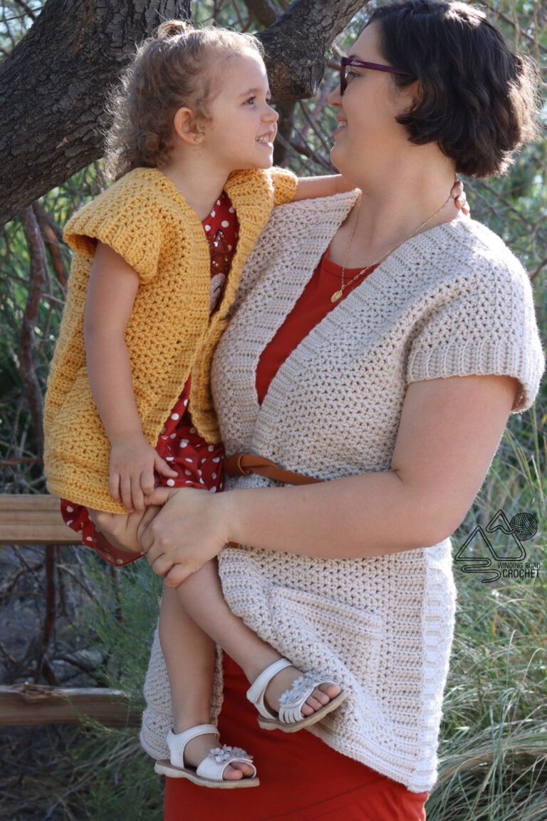 Crochet Short Sleeve Cardigan Free Pattern and Video - Winding Road Crochet