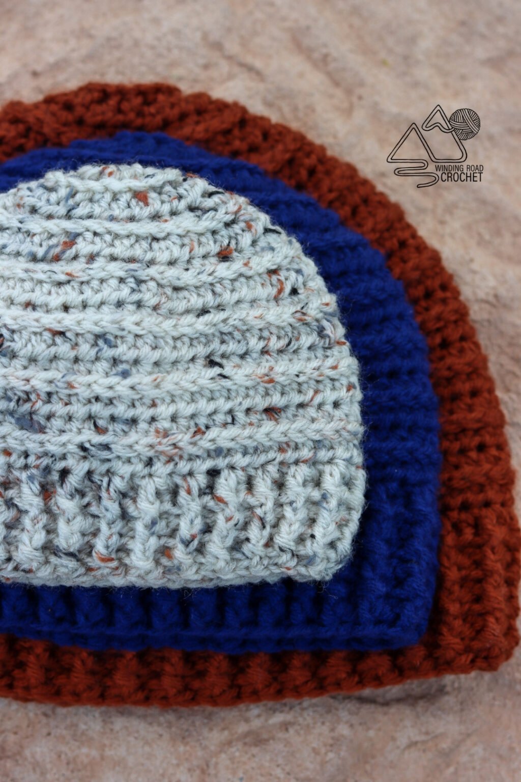 Ribbed Crochet Beanie Free Pattern and Video Tutorial - Winding Road ...