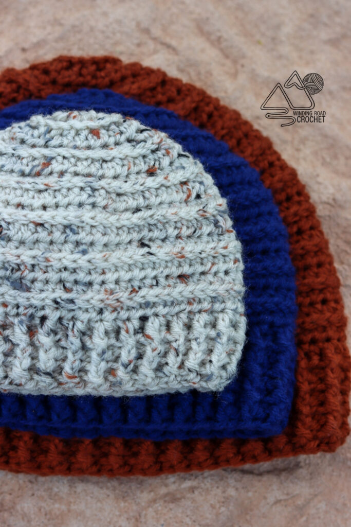 Ribbed Crochet Beanie Free Pattern and Video Tutorial - Winding Road ...