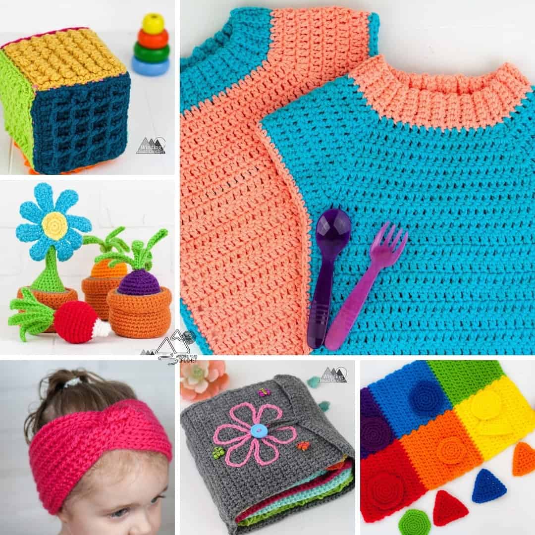 Crochet Gift Basket Ideas using Free Crochet Patterns - Winding Road ...