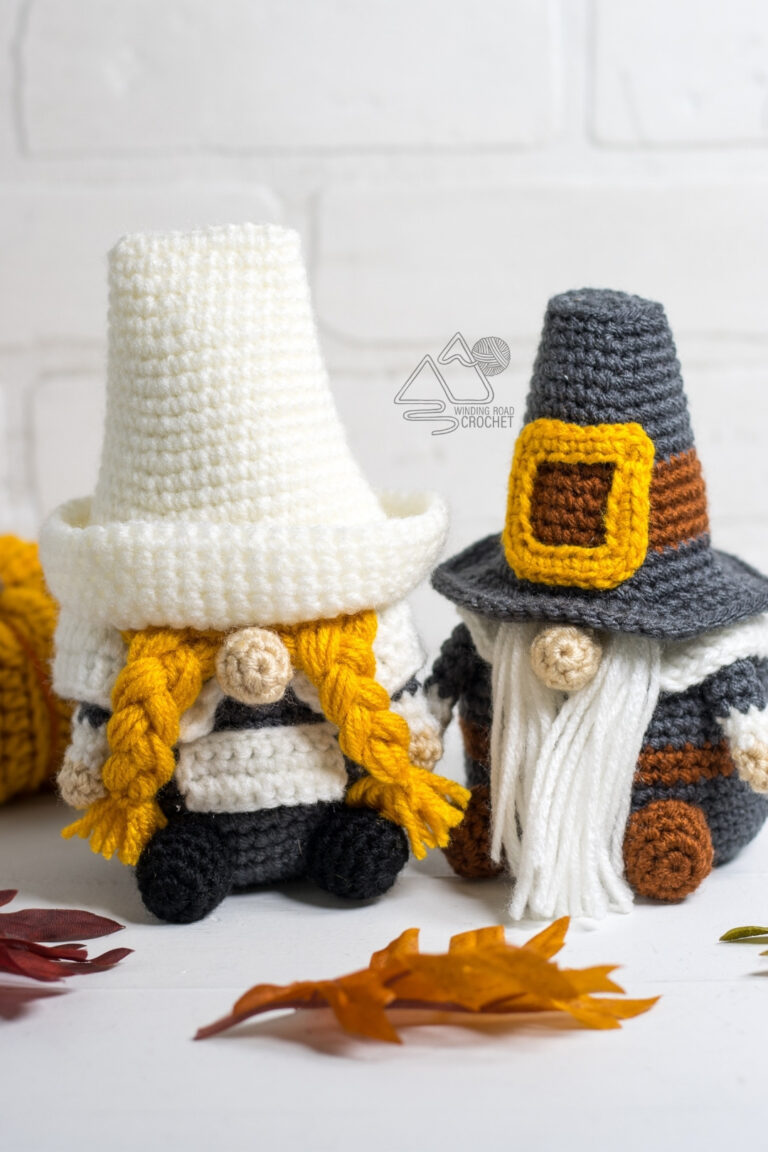 Crochet Pilgrim Gnome Free Crochet Pattern - Winding Road Crochet