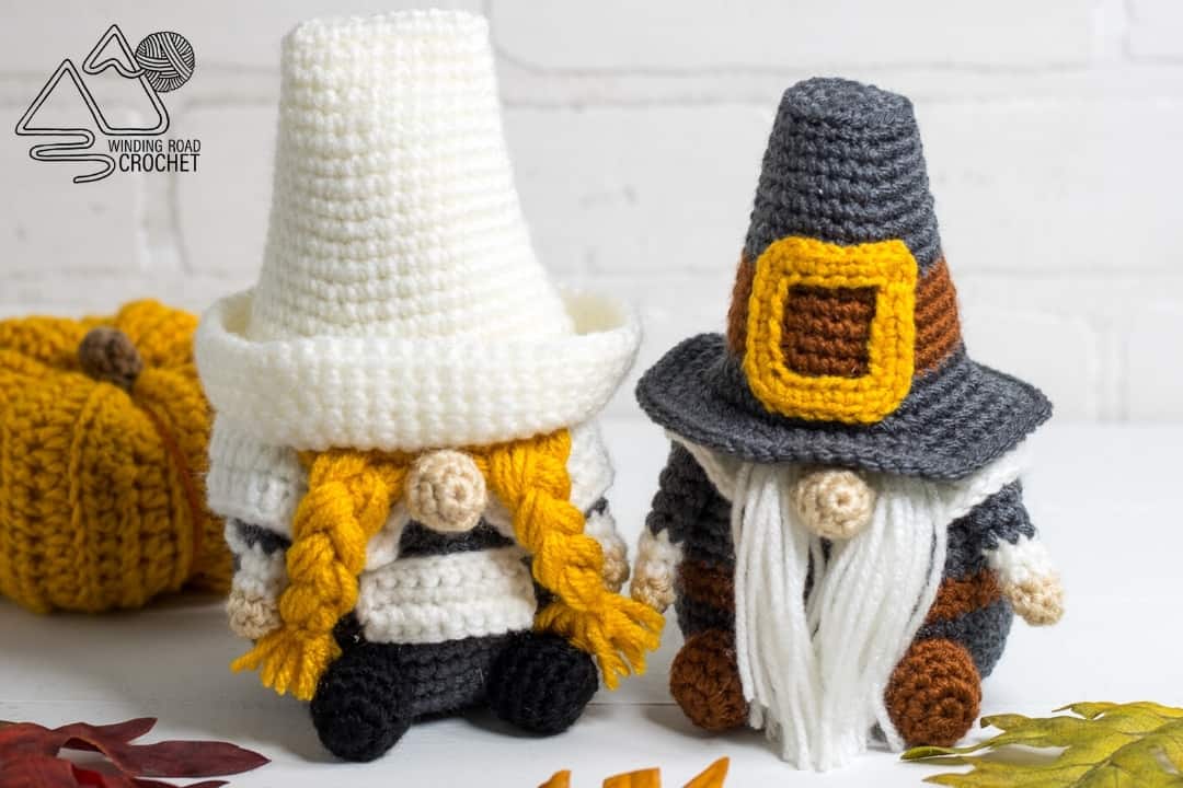 Crochet Pilgrim Gnome Free Crochet Pattern - Winding Road Crochet