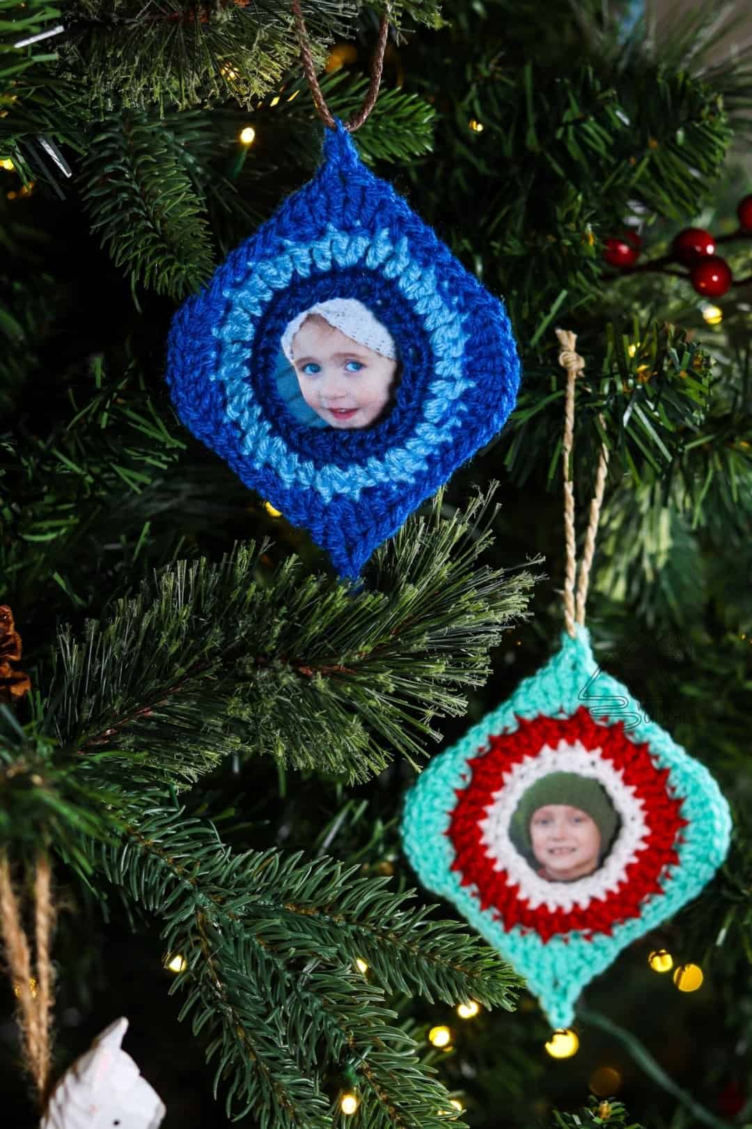 Crochet Photo Ornament Quick Free Crochet Pattern with Video - Winding ...