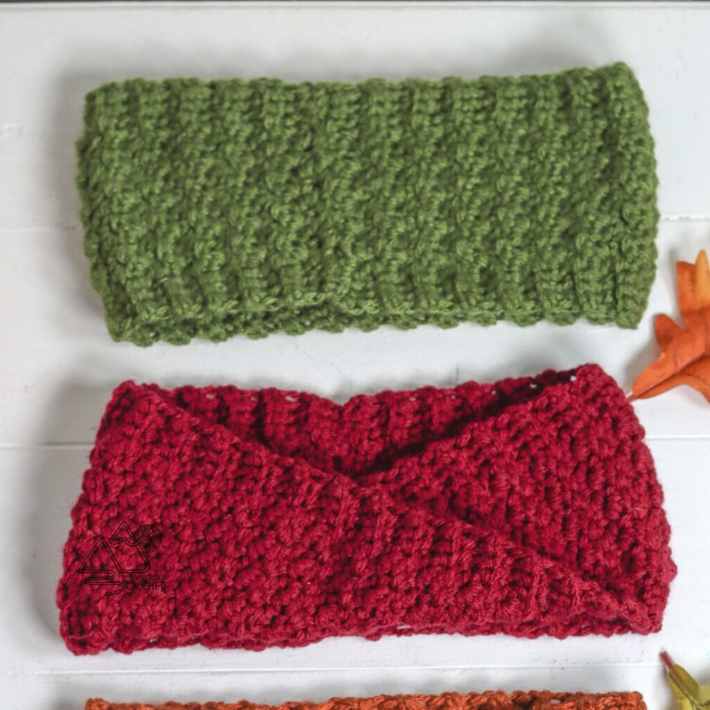 Crochet Textured Ear Warmer Free Pattern with Video Tutorial - Winding ...