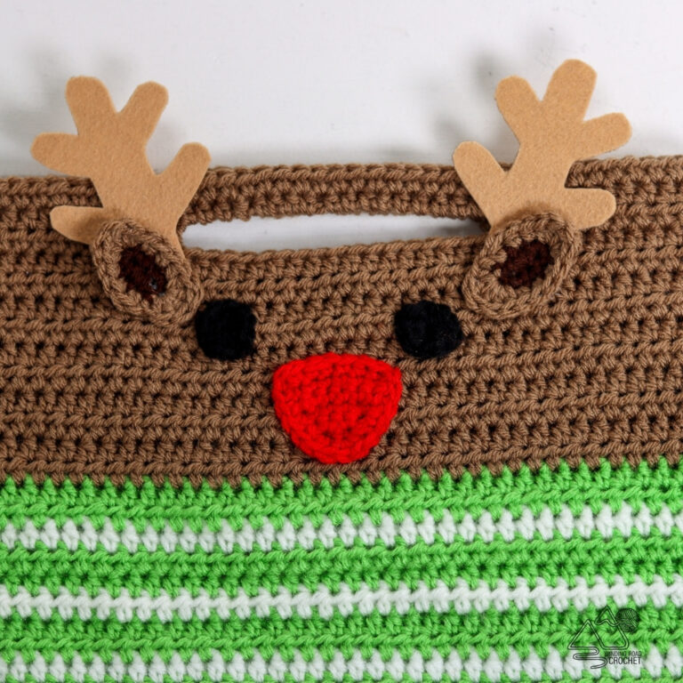Festive Crochet Gift Bag Free Crochet Pattern - Winding Road Crochet