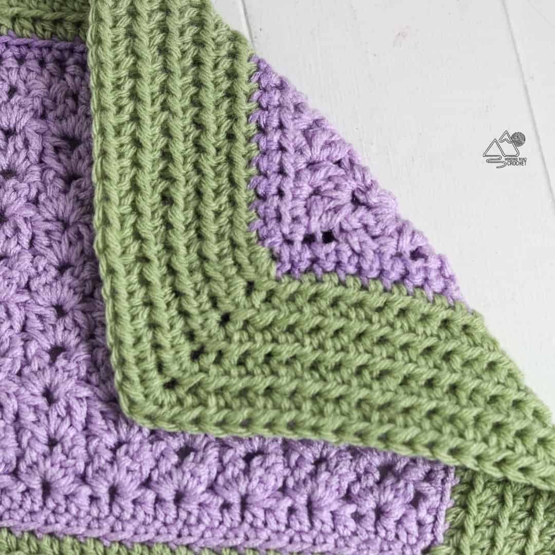 Lavender Crochet Afghan Free Pattern with Many Sizes - Winding Road Crochet
