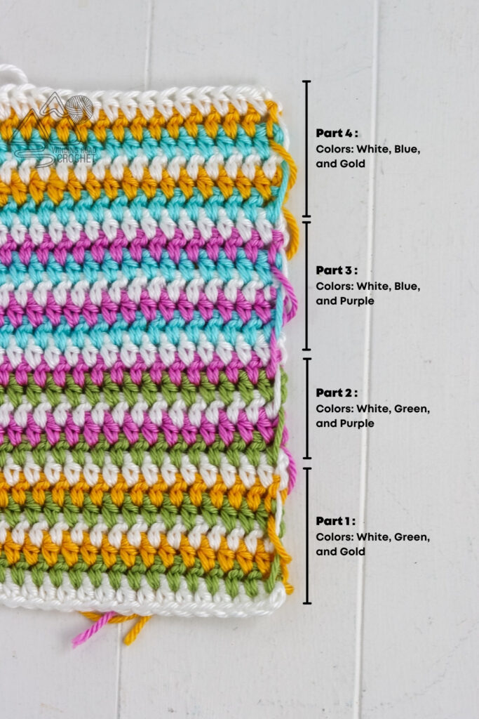 Crochet Striped Afghan Free Pattern with Video Tutorial - Winding Road ...