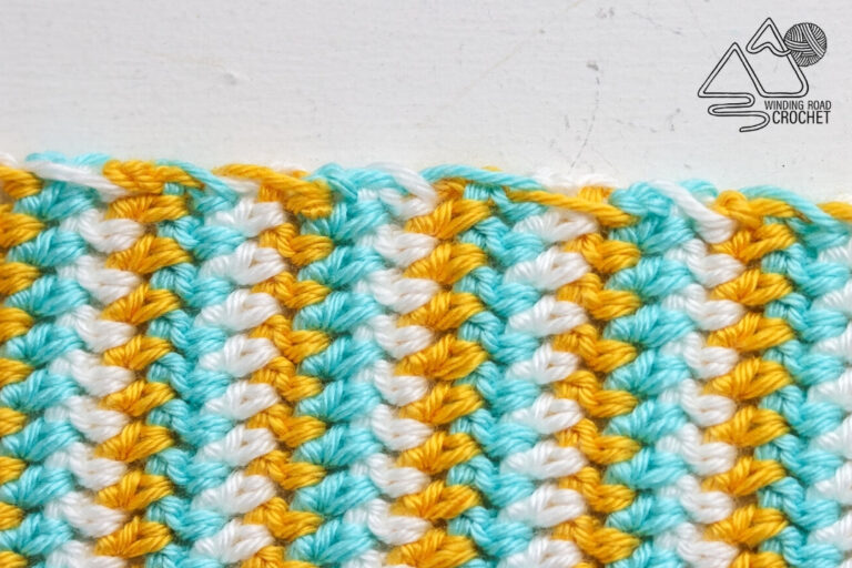 Crochet Striped Afghan Free Pattern with Video Tutorial - Winding Road ...