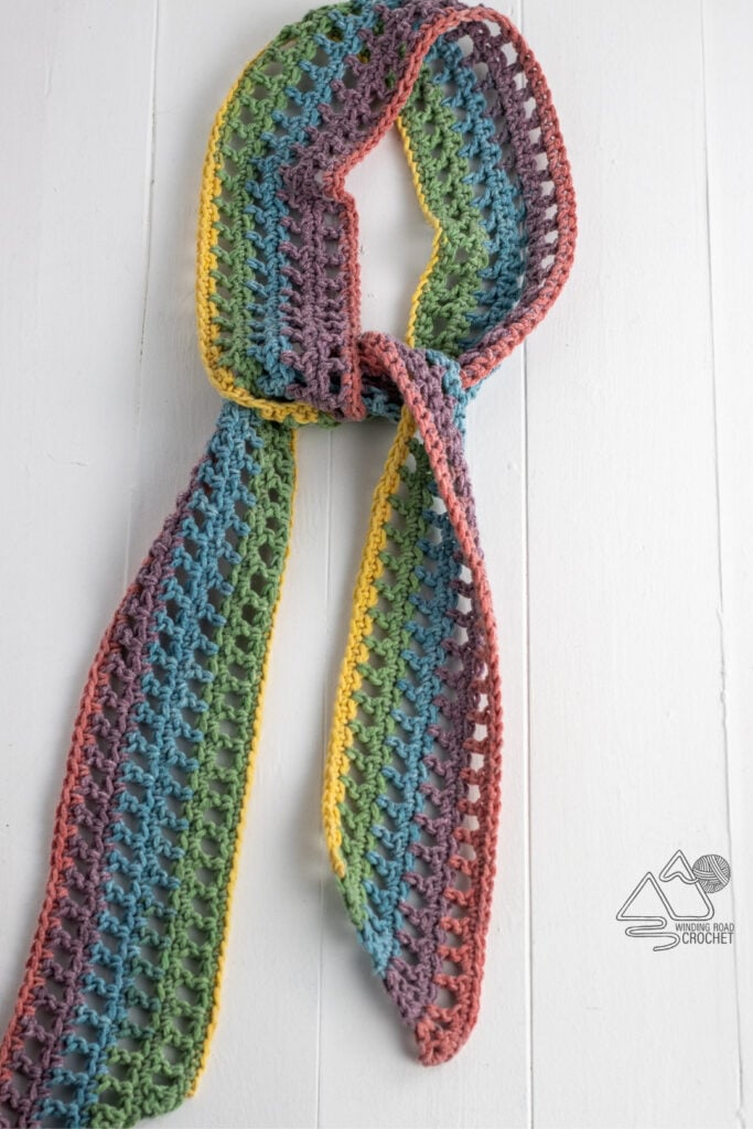 Crochet Head Scarf Free Pattern and Video Tutorial - Winding Road Crochet
