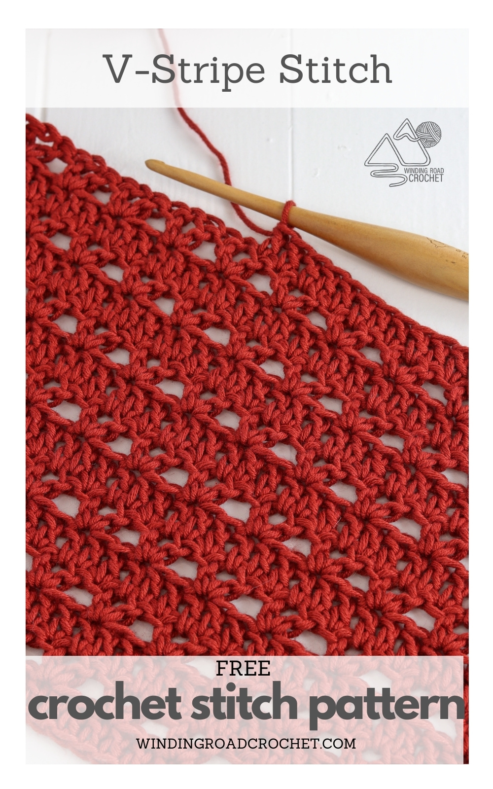 V-Stripe Stitch Crochet Free Pattern and Video Tutorial - Winding Road ...