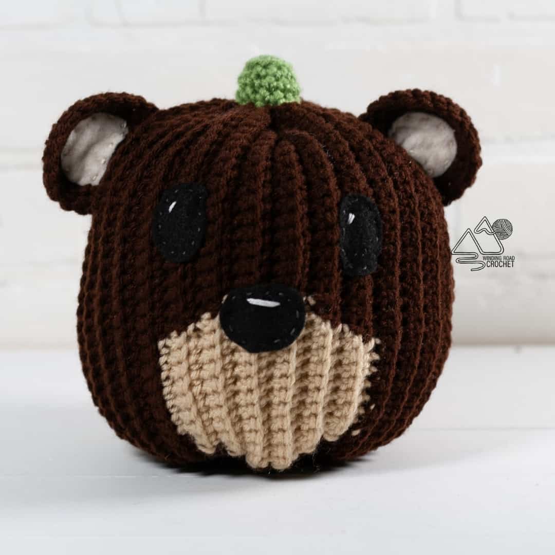 Crochet Bear Pumpkin Free Crochet Pattern - Winding Road Crochet