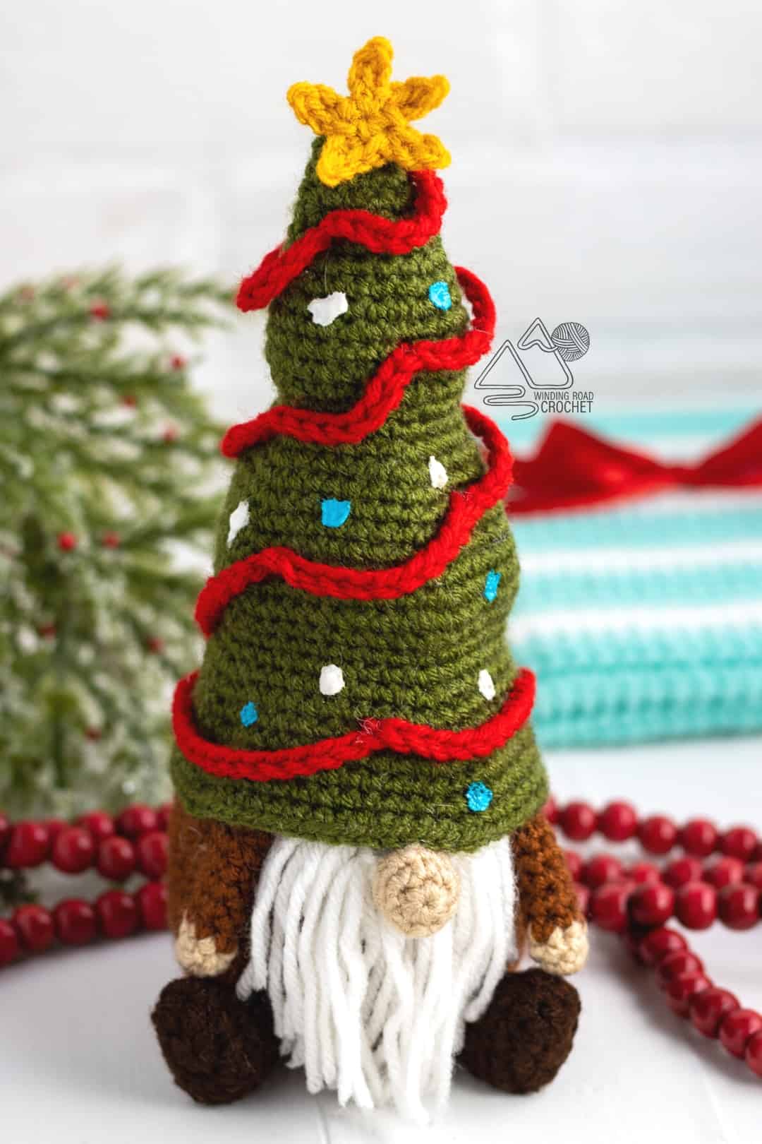 Crochet Christmas Tree Gnome Free Crochet Pattern - Winding Road Crochet