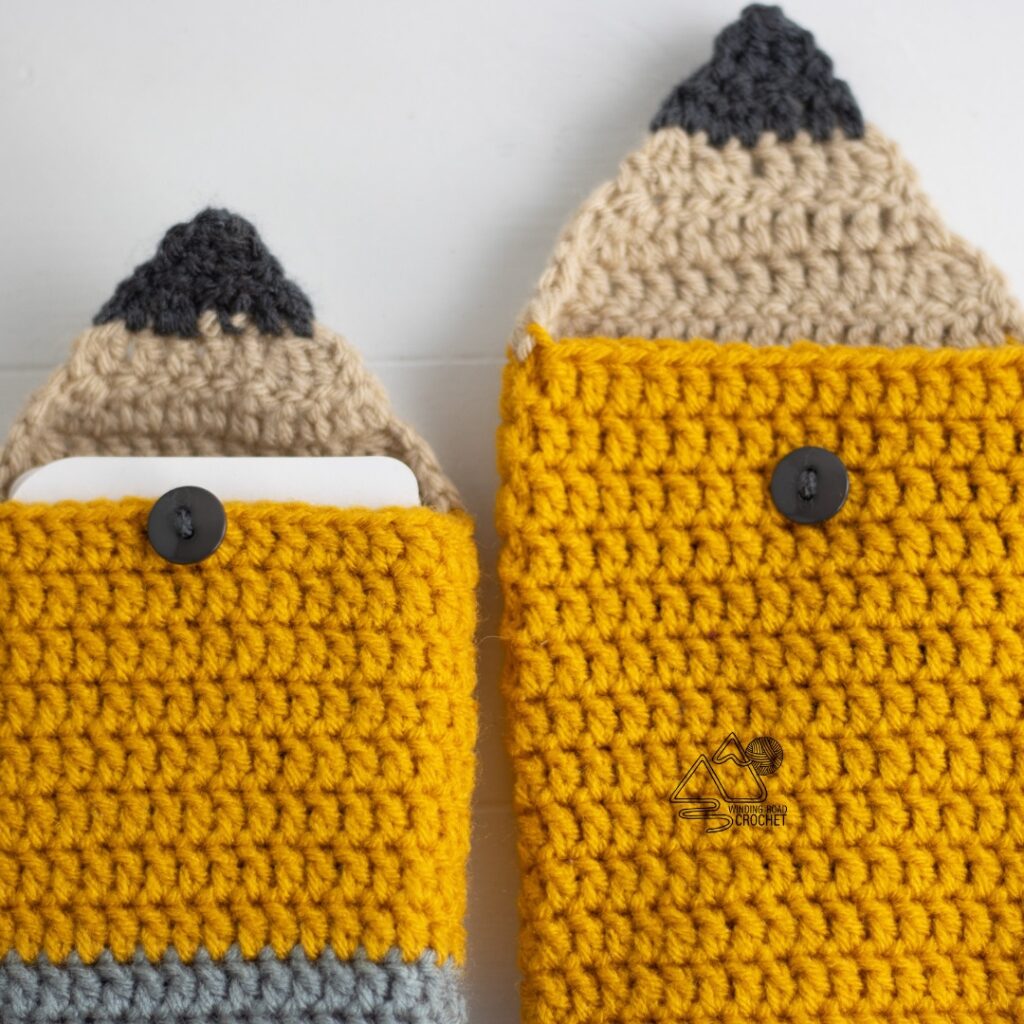 Crochet Pencil Pouch Free Pattern and Video Tutorial - Winding Road Crochet