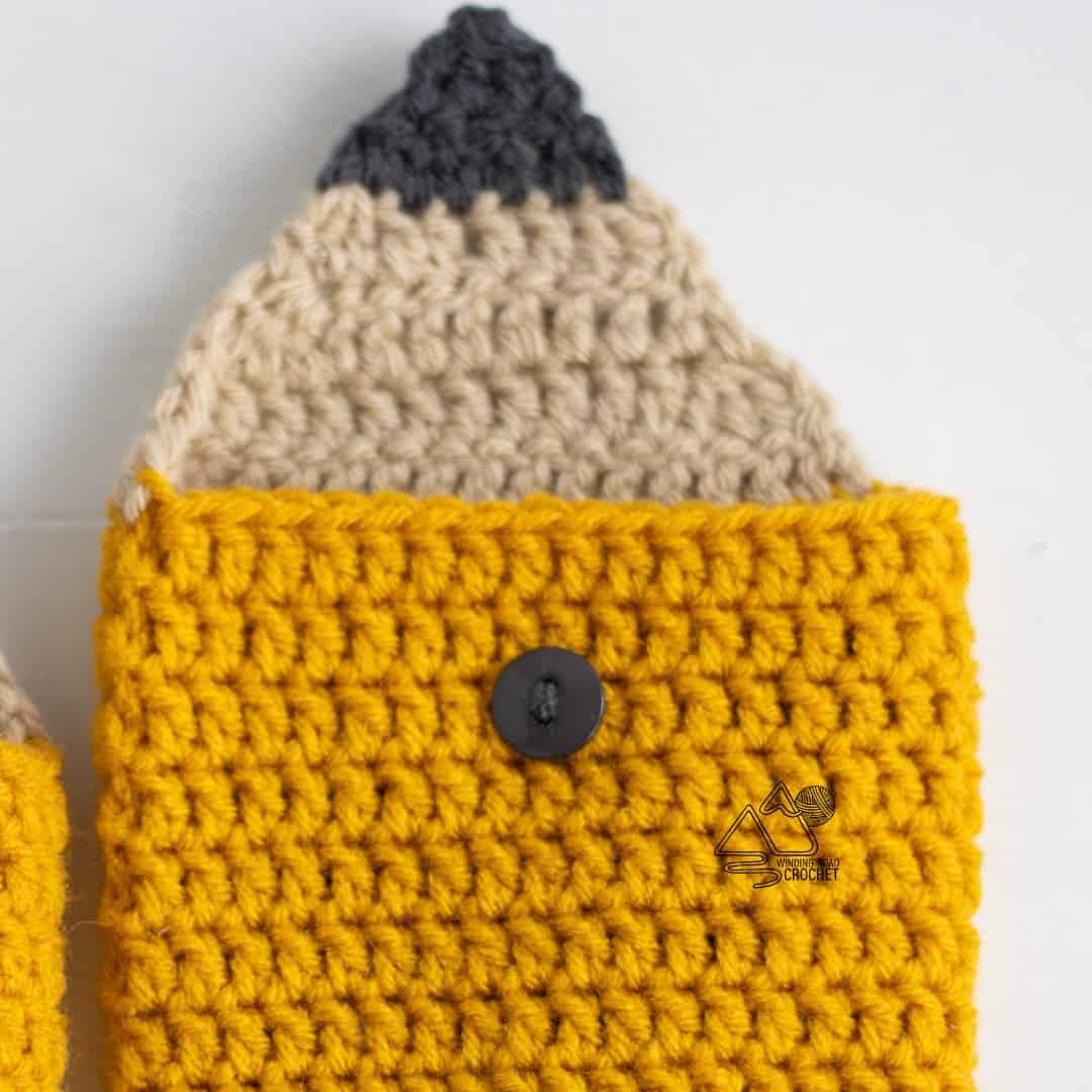 Crochet Pencil Pouch Free Pattern and Video Tutorial - Winding Road Crochet