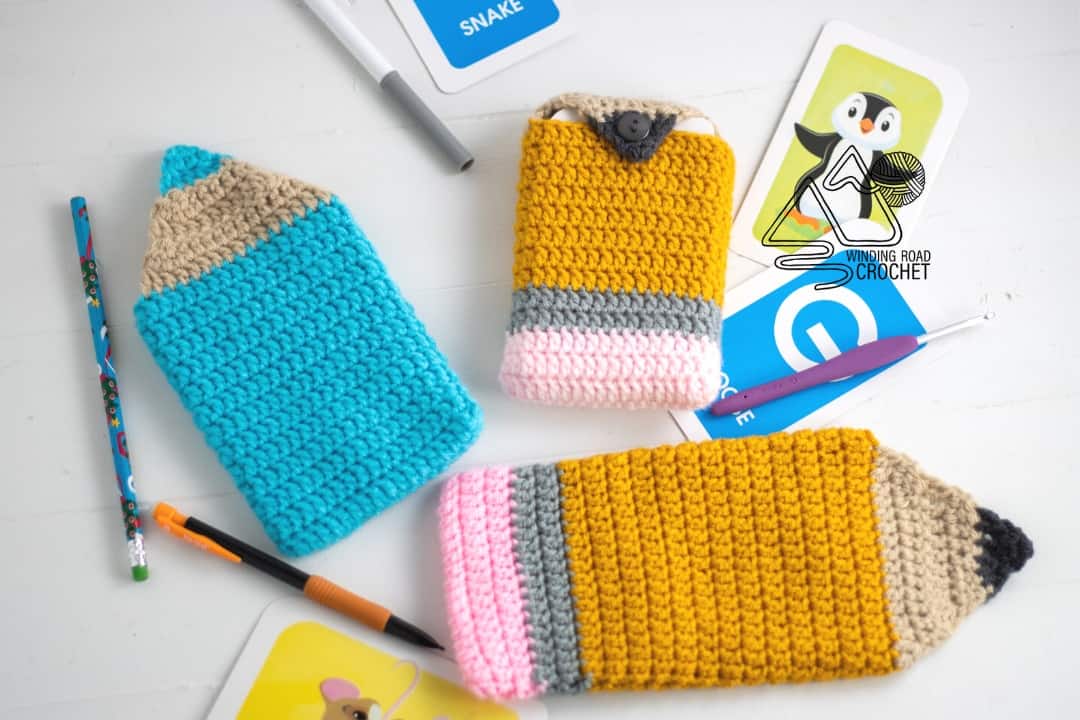 Crochet Pencil Pouch Free Pattern and Video Tutorial - Winding Road Crochet
