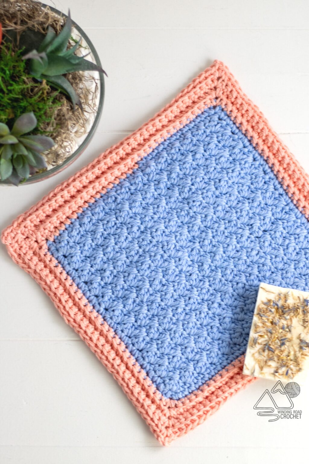 Crochet Facecloth Free Pattern and Video - Winding Road Crochet
