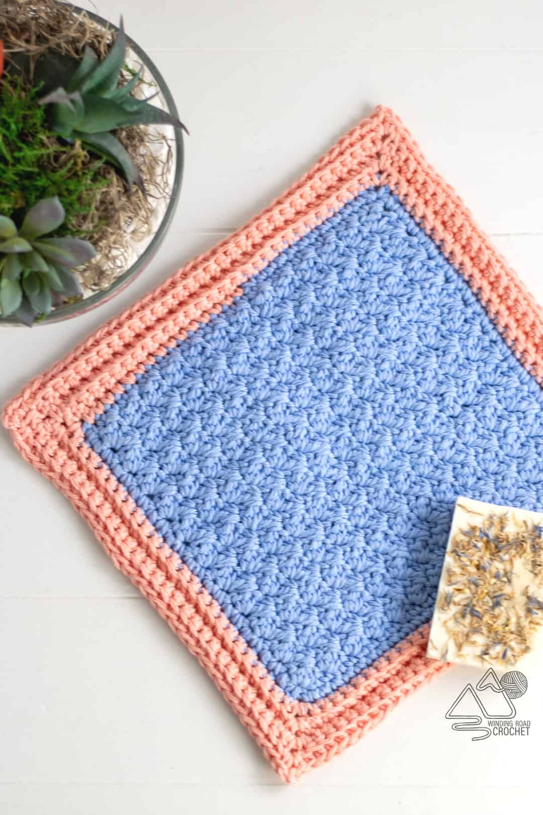 Crochet Facecloth Free Pattern and Video - Winding Road Crochet