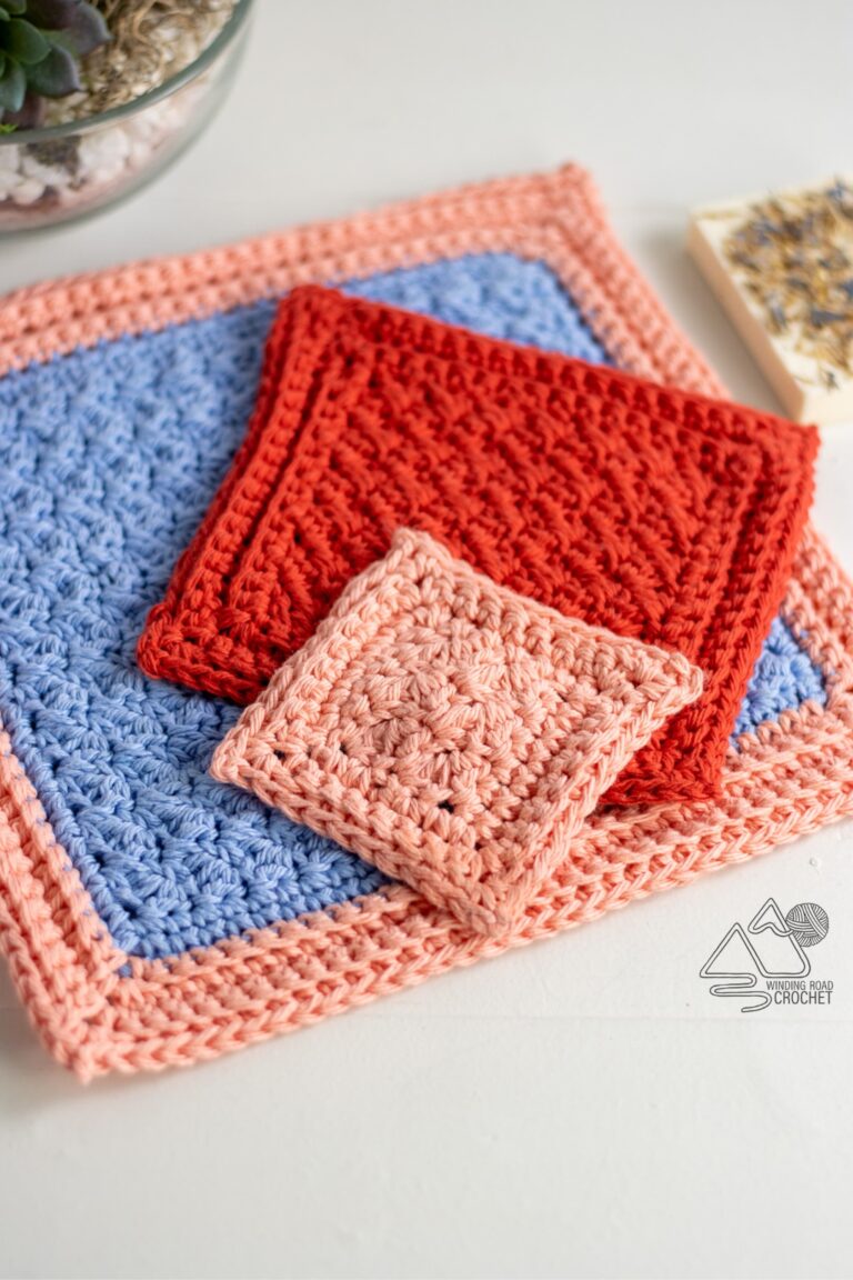Crochet Facecloth Free Pattern and Video - Winding Road Crochet
