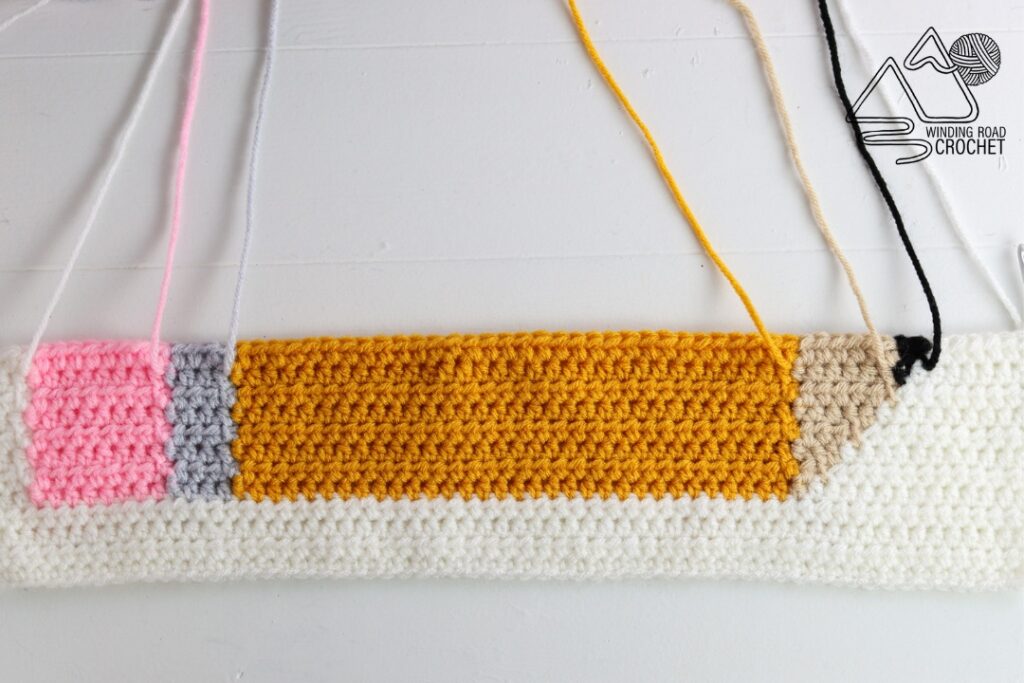 Crochet Pencil Banner Free Crochet Pattern - Winding Road Crochet