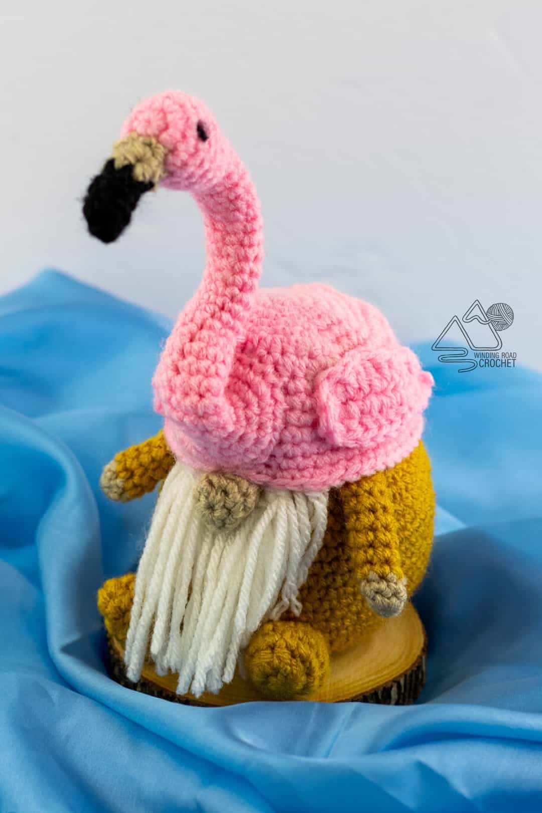 Crochet Flamingo Gnome Free Crochet Pattern - Winding Road Crochet