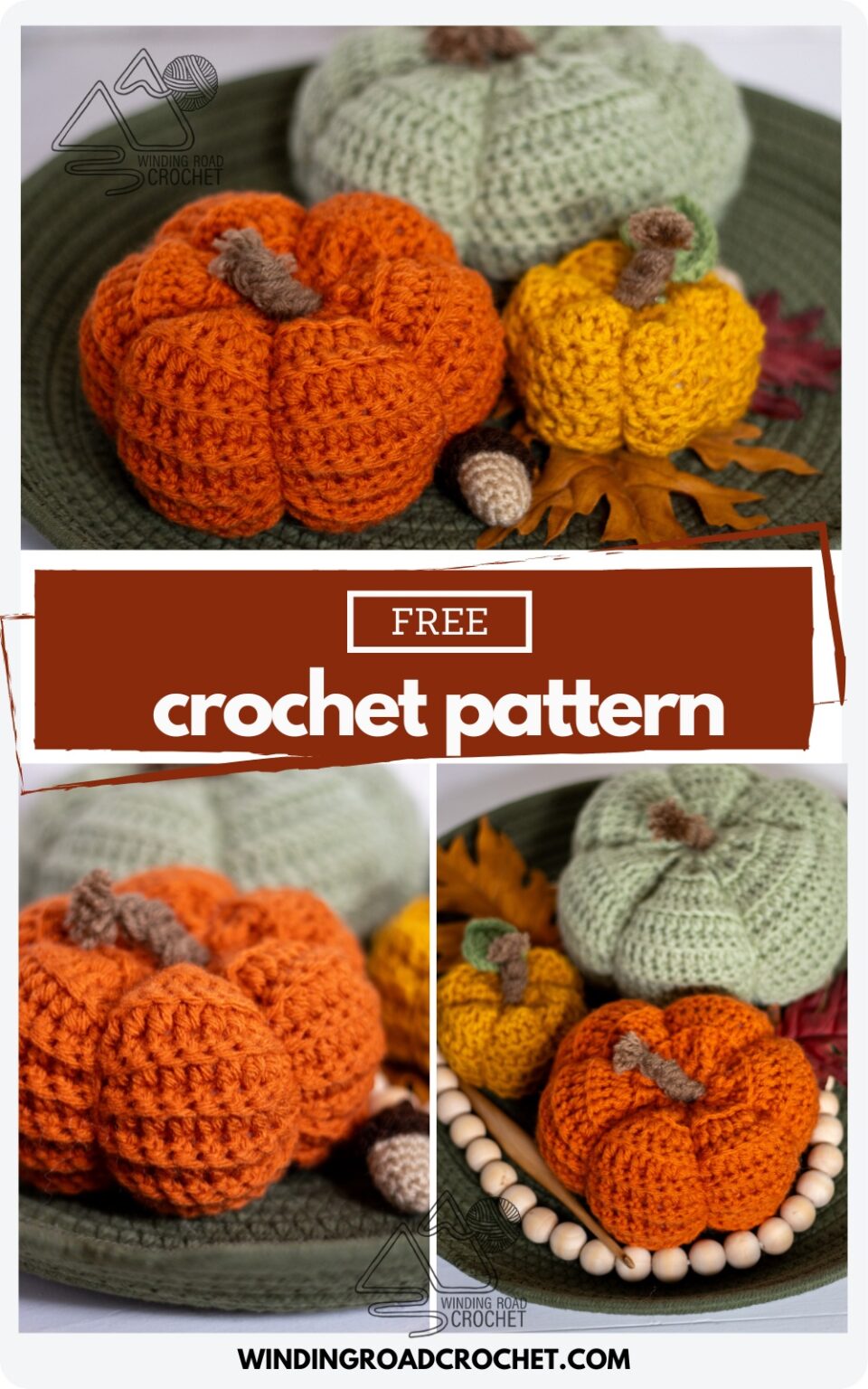 Modern Crochet Pumpkin Free Pattern and Video Tutorial - Winding Road ...