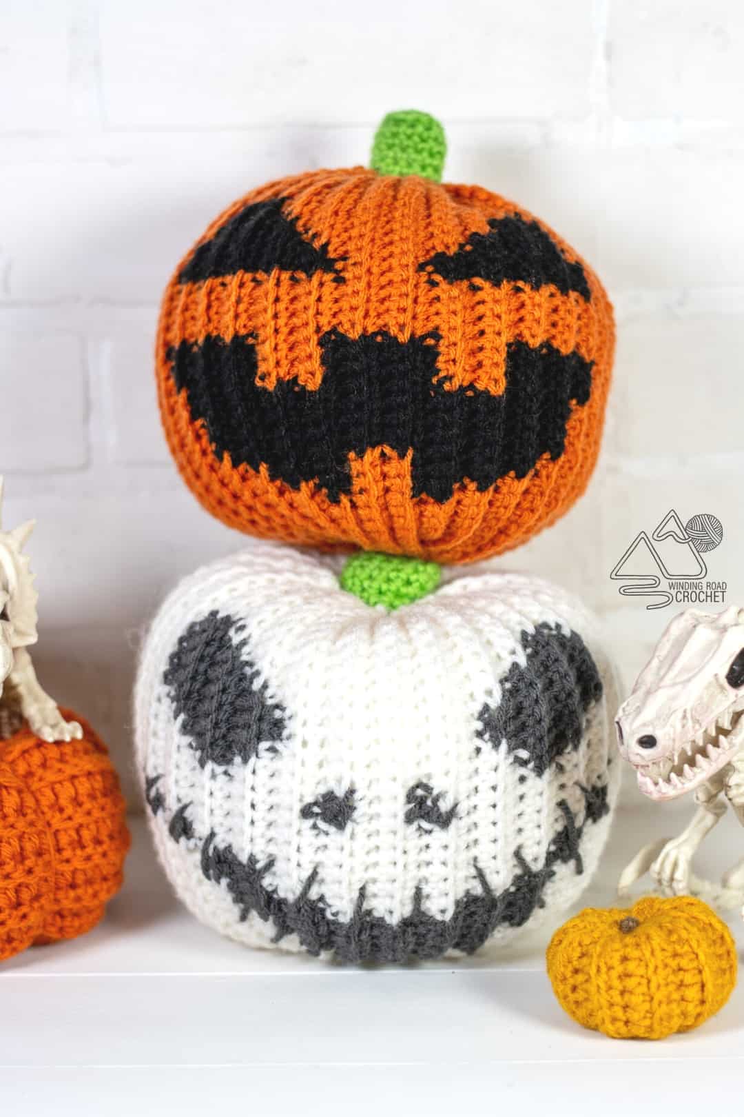 Crochet Skeleton Pumpkin Free Crochet Pattern - Winding Road Crochet