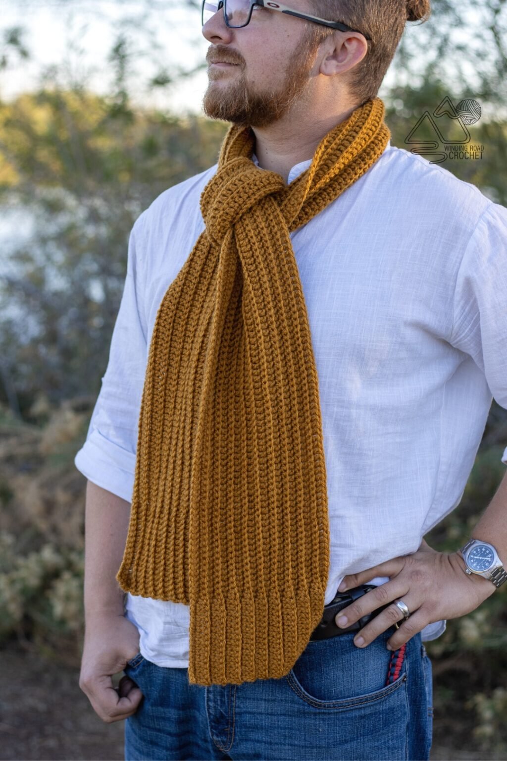 Dapper Rib Crochet Scarf Free Crochet Pattern and Video - Winding Road ...