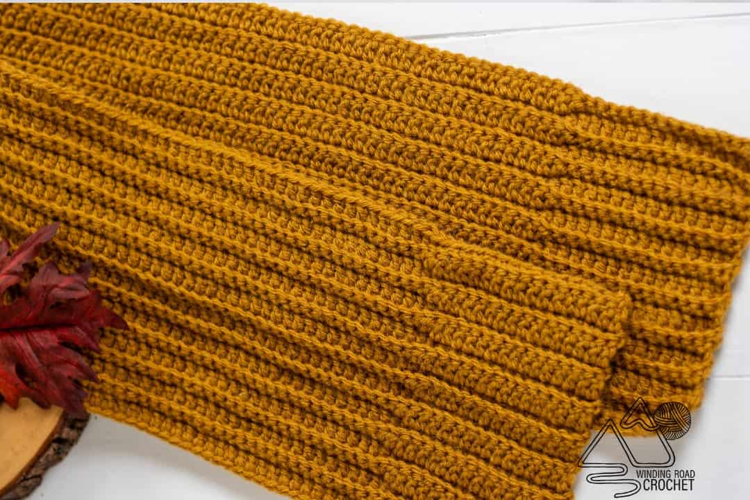 Dapper Rib Crochet Scarf Free Crochet Pattern and Video - Winding Road ...