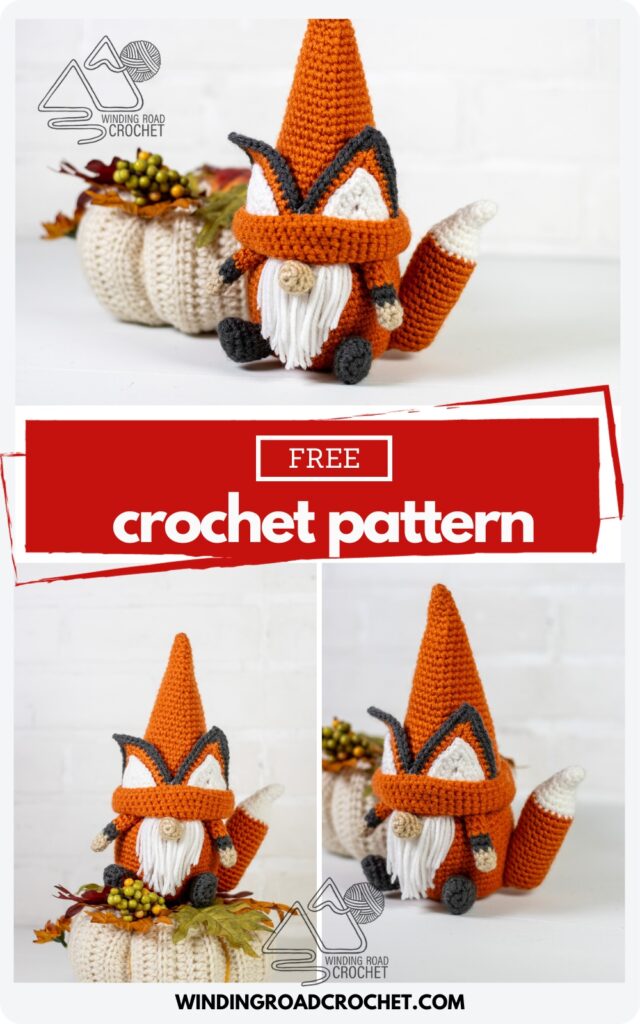 Crochet Fox Gnome Free Crochet Pattern - Winding Road Crochet