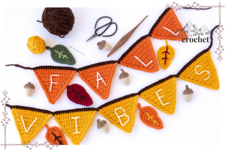 Stunning Fall Decor: Crochet Garland Pattern + Video - Winding Road Crochet