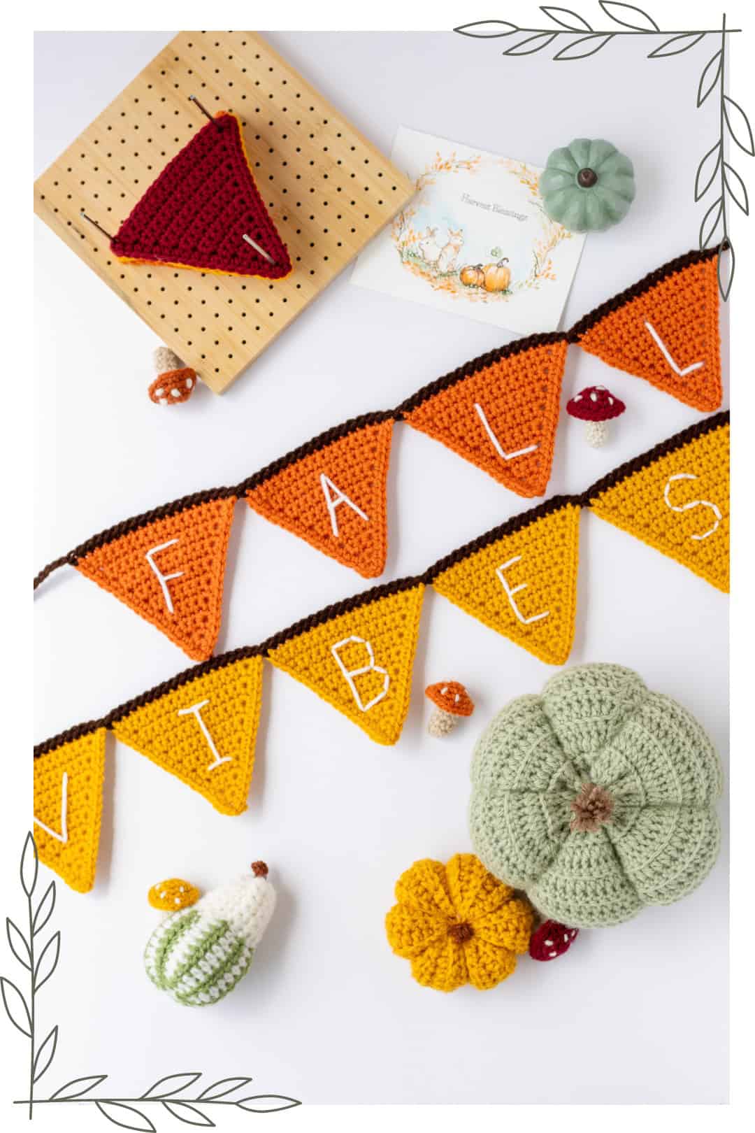 Stunning Fall Decor: Crochet Garland Pattern + Video - Winding Road Crochet