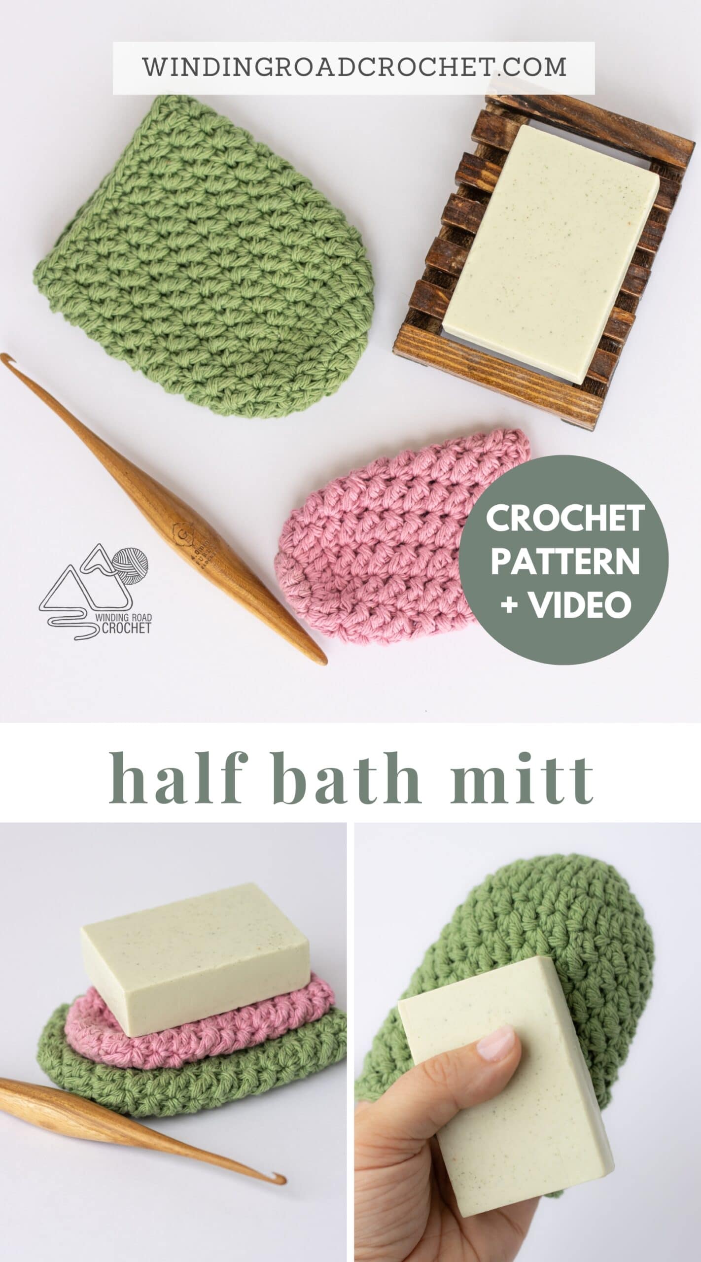 How to Crochet a Bath Mitt: Free Pattern and Video for Beginners ...