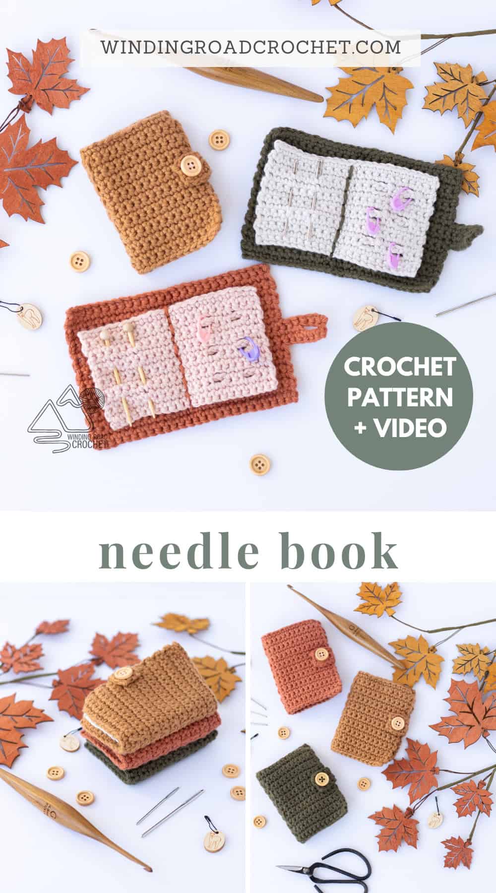 Quick, Easy Pattern: Create a Simple Crochet Needle Book - Winding Road ...