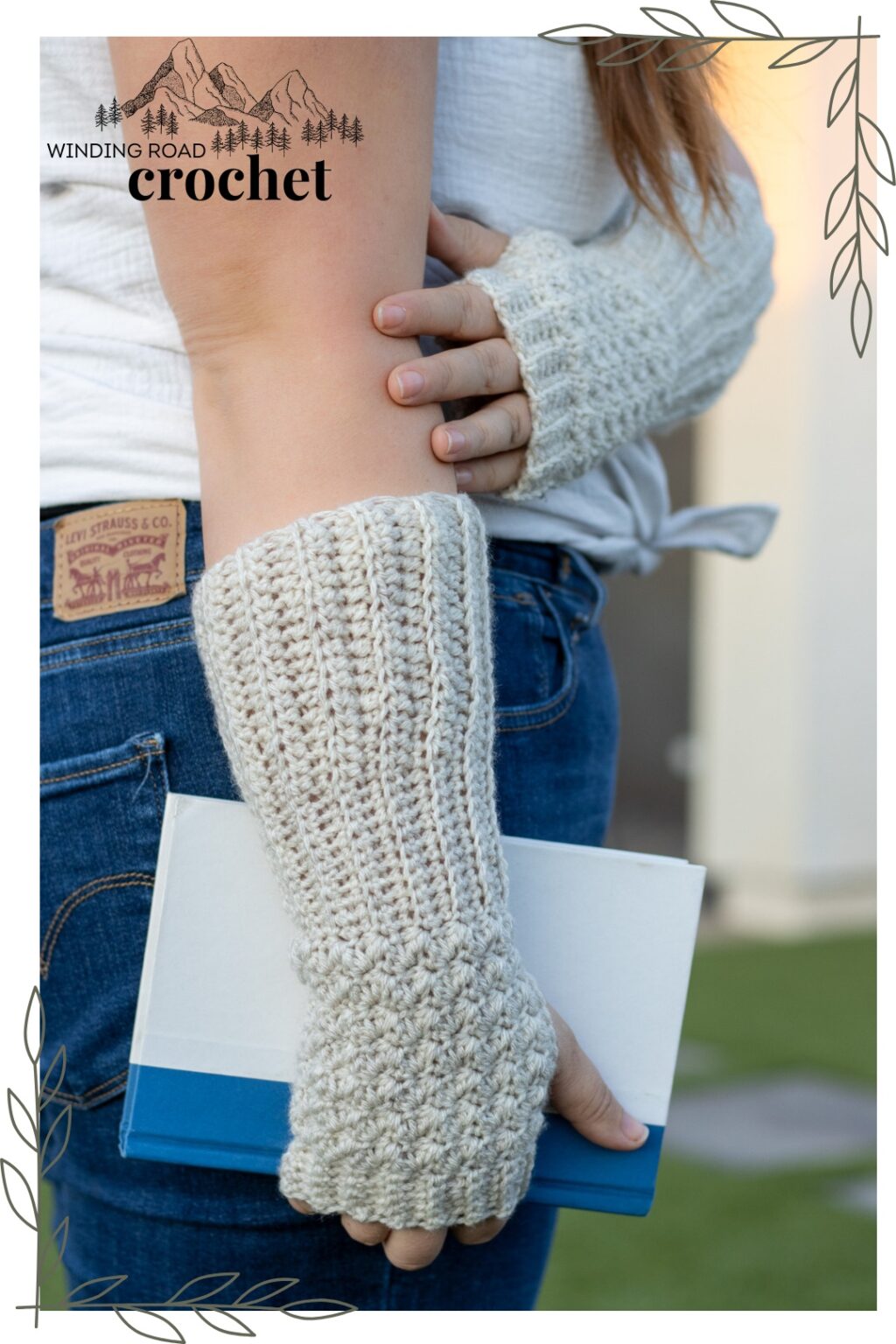 How to Crochet Elbow-Length Crochet Wrist Warmers - Winding Road Crochet