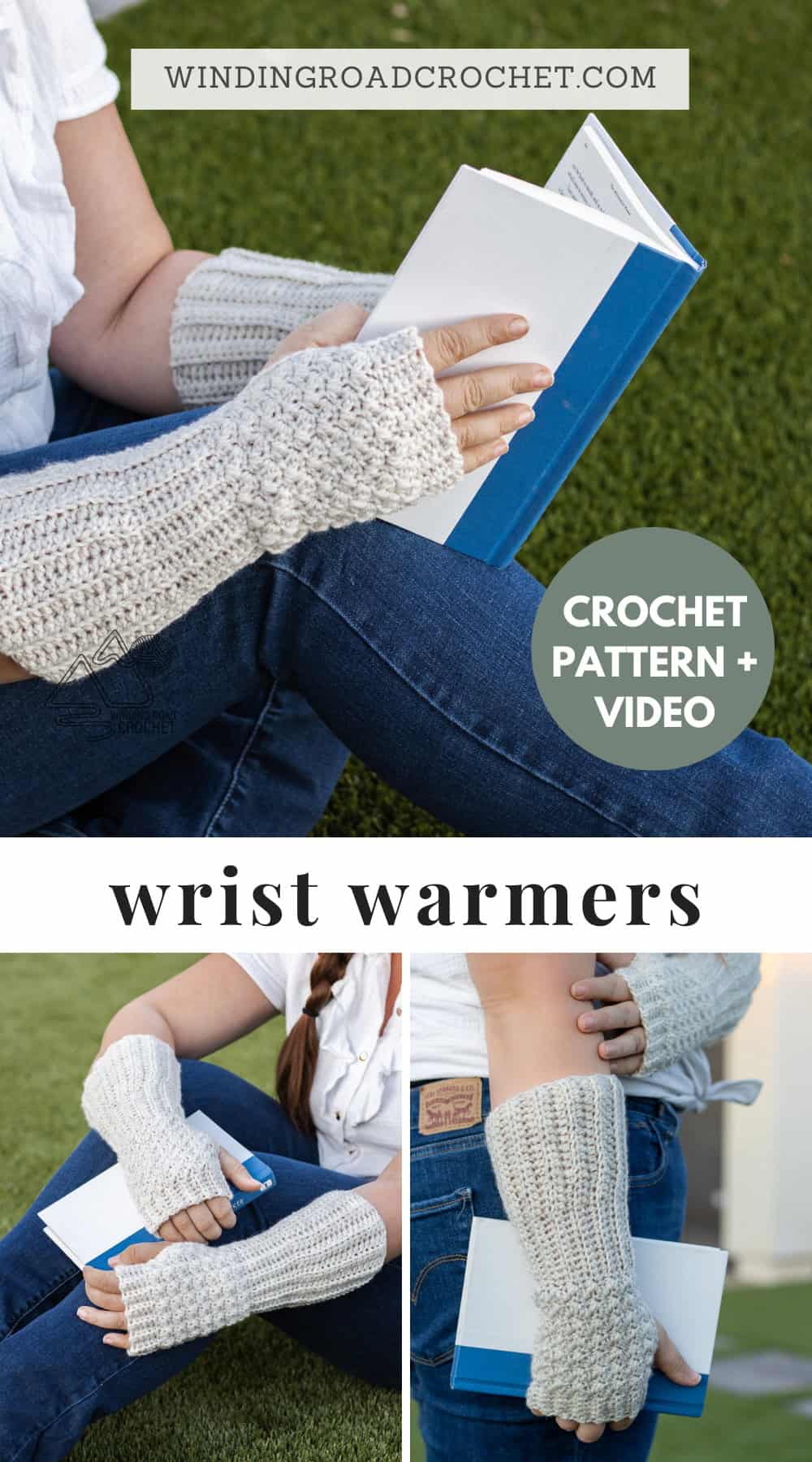 How to Crochet Elbow-Length Crochet Wrist Warmers - Winding Road Crochet