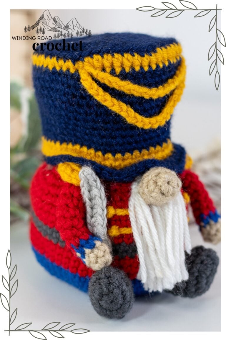 Crochet Nutcracker Gnome Free Christmas Pattern - Winding Road Crochet