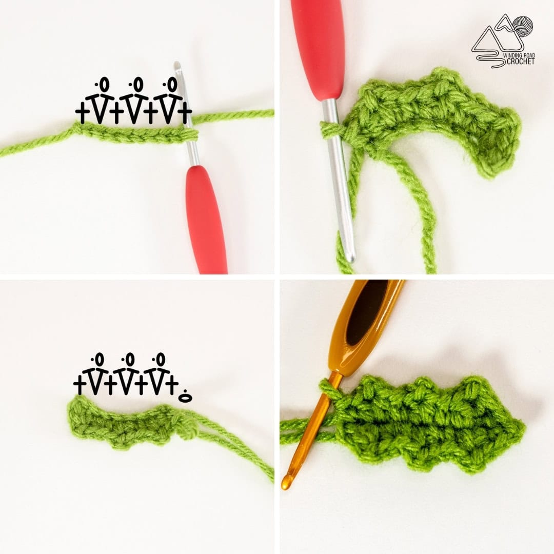 Crochet Winter Motifs Pattern Snowflake, Holly, Pointsetta - Winding ...