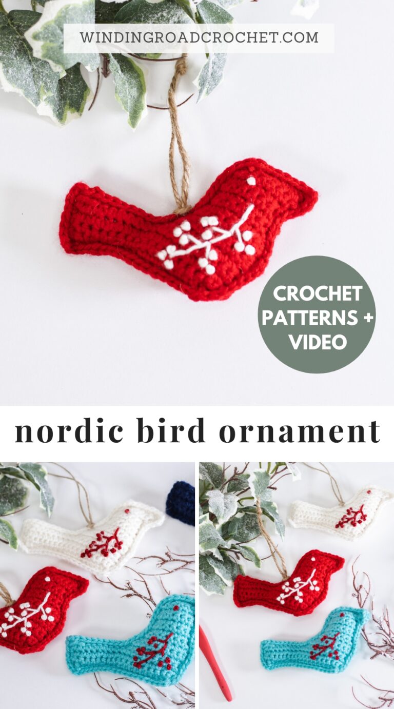 Crochet Bird Ornament Free Pattern - Winding Road Crochet