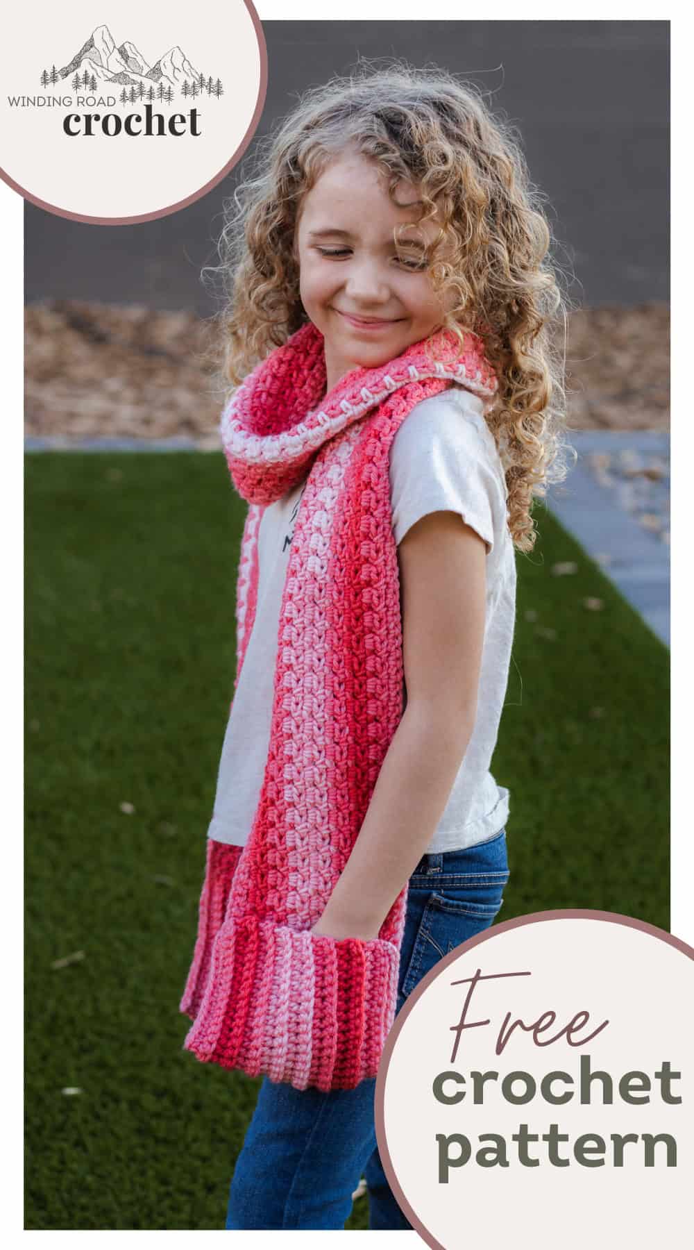 Crochet Pocket Scarf: Mini Block Pattern - Winding Road Crochet