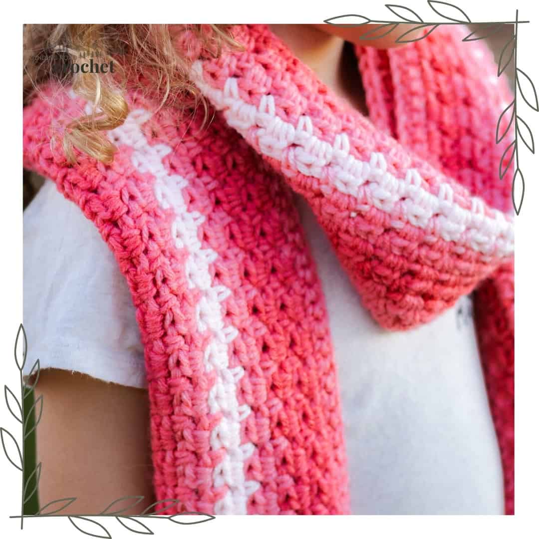 Crochet Pocket Scarf: Mini Block Pattern - Winding Road Crochet