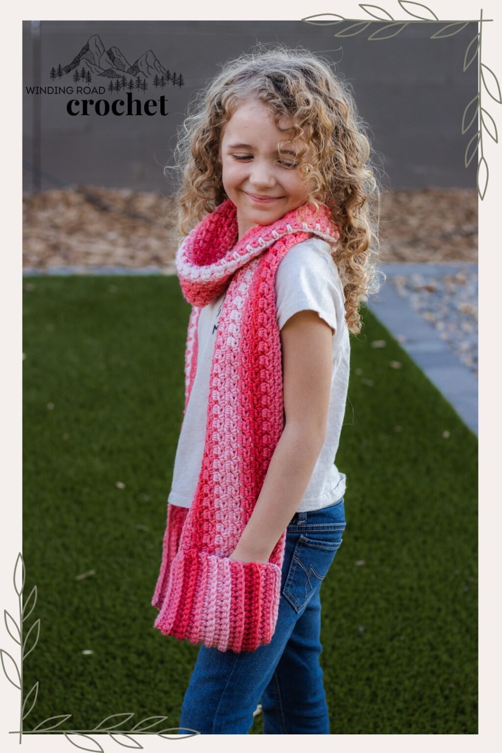 Crochet Pocket Scarf: Mini Block Pattern - Winding Road Crochet