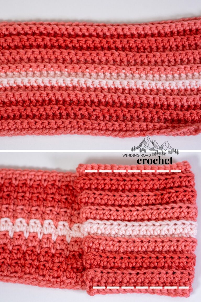 Crochet Pocket Scarf: Mini Block Pattern - Winding Road Crochet