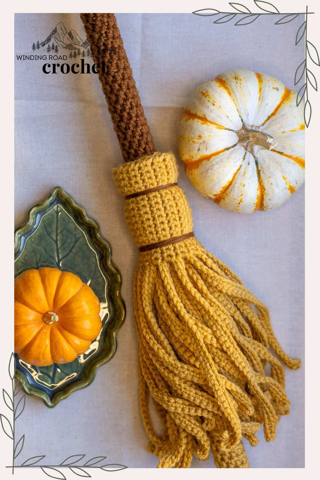 Crochet Witch's Broom: Easy Halloween Pattern - Winding Road Crochet